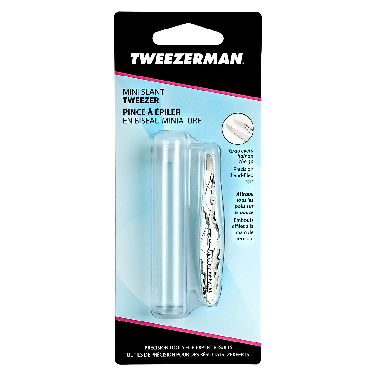 Tweezerman Mini Slant Tweezer Marble Pattern, 0.5984 Ounce