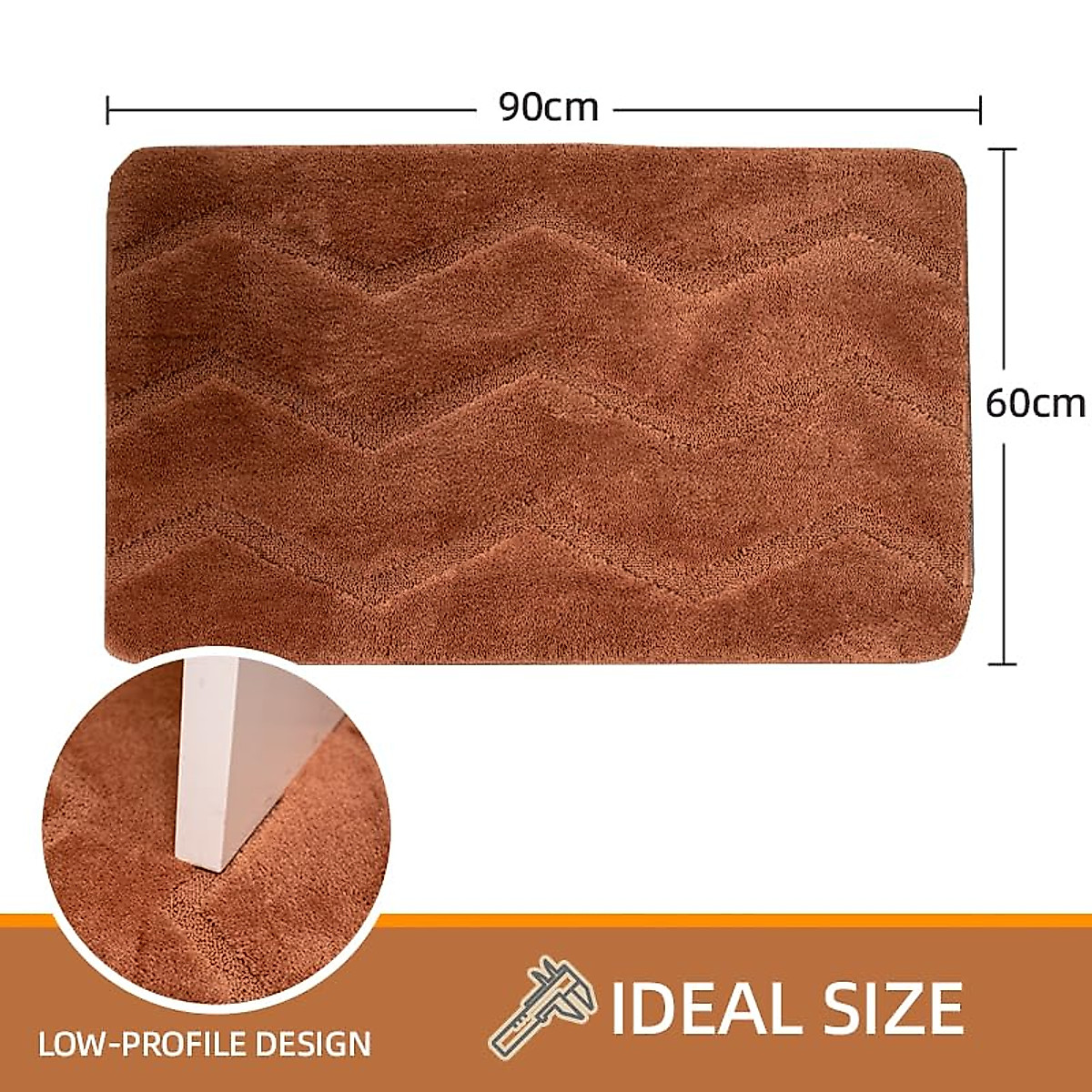 morgantag Dirt Trapper Door Mat Door Rugs 24" x 36",Super Absorbent Door Mat for Home Entance,Front Door,Bathroom,Living Room，Non-Slip Machine Washable Entrance Rug,Shoes Scraper,Dog Pet Mats