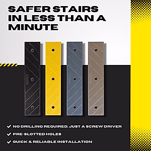 GripStrips Anti-Slip Treads - 8 Pack, Black (32" x 2") - Outdoor Non-Slip Tread Strips - Waterproof Safety Traction Strips for Stairs, Ramps, Boats, Ladders, Wood, Concrete, Metal, Composite