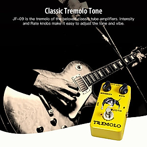 JOYO Tremolo Effect Pedal Beloved Old Amps Photoelectric Tube Circuitry Tremolo for Electric Guitar Effect - True Bypass (JF-09)