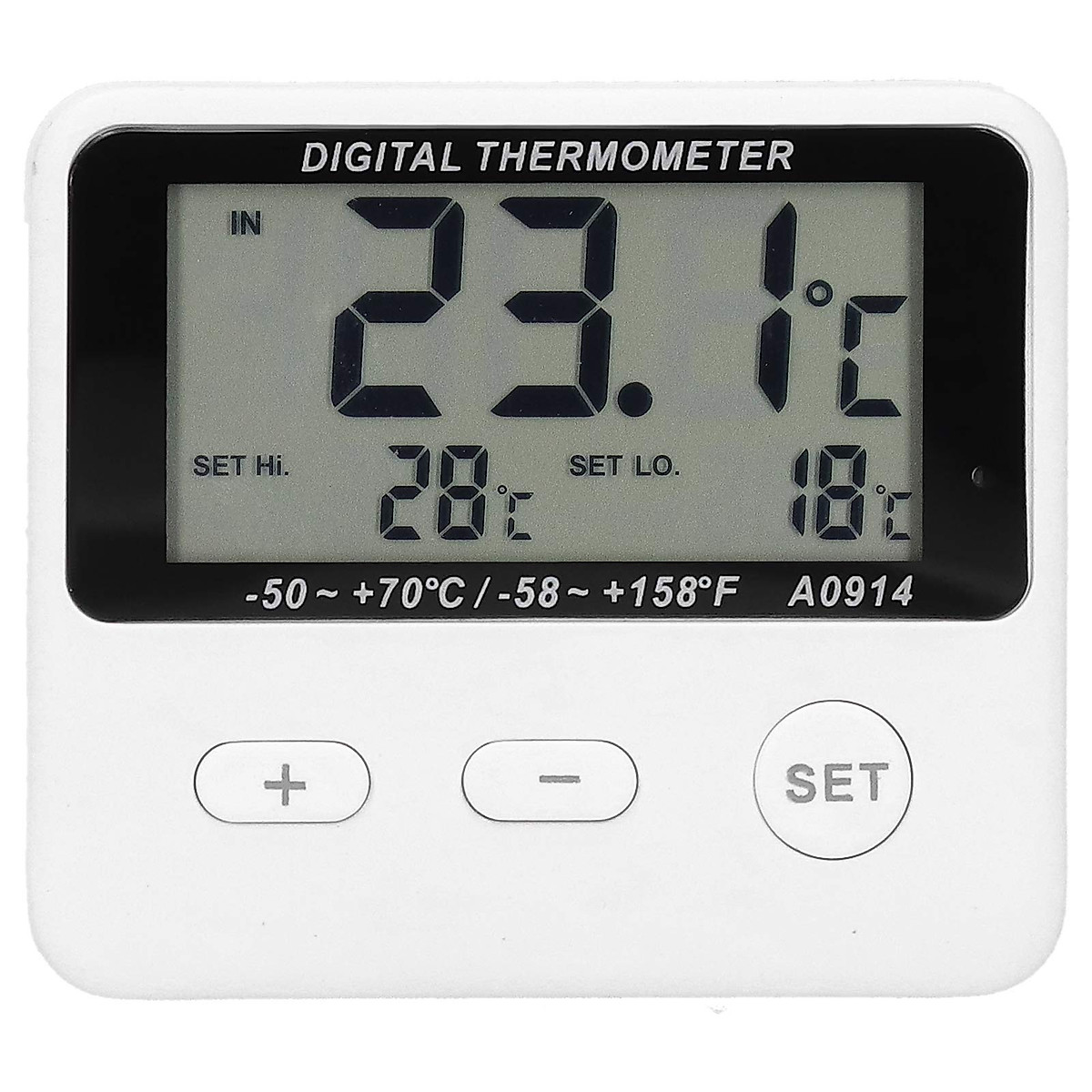 Walfront Digital Freezer Thermometer Battery Powere Universal Refrigerator Temperature Measuring Alarm Console with Probe for Kitchen Home Restaurants Bars, Thermostat