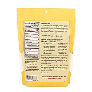 Bob's Red Mill Stone Ground Whole Grain, Millet Flour, 20 Ounce (Pack of 4)