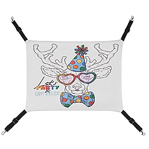 Party Holiday Deer Pet Hammock Bed Guinea Pig Cage Hammock Small Animal Hanging Bed for Ferret, Chinchilla, Puppy and Other Small Animals