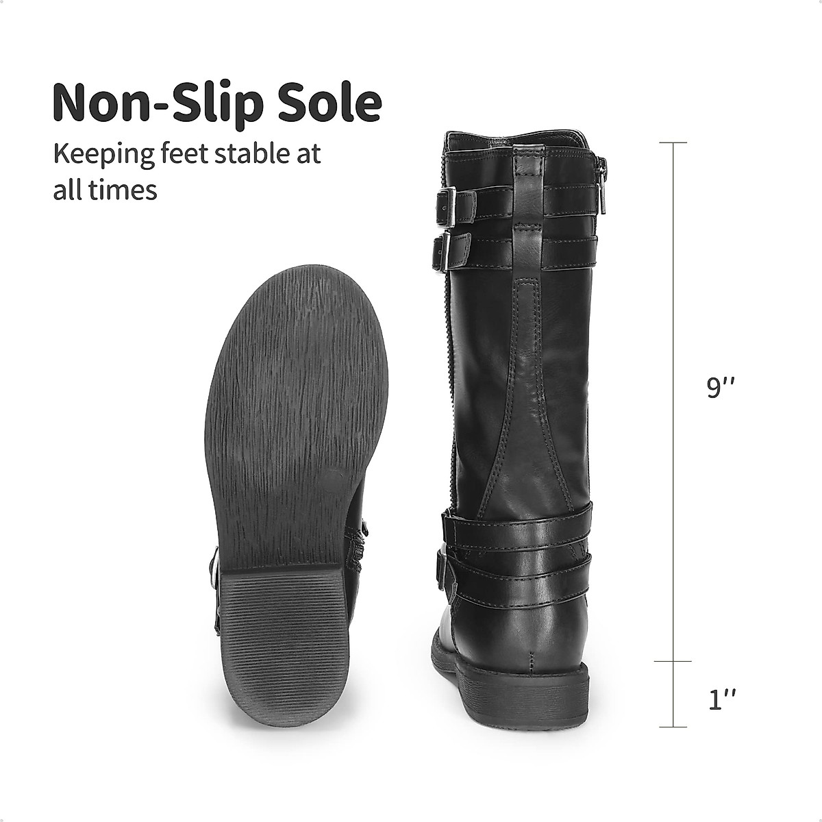 DREAM PAIRS Girls Knee High Fashion Riding Boots for Toddler/Little Kid/Big Kid,Size 3 Little Kid,Black/03,LUCKID