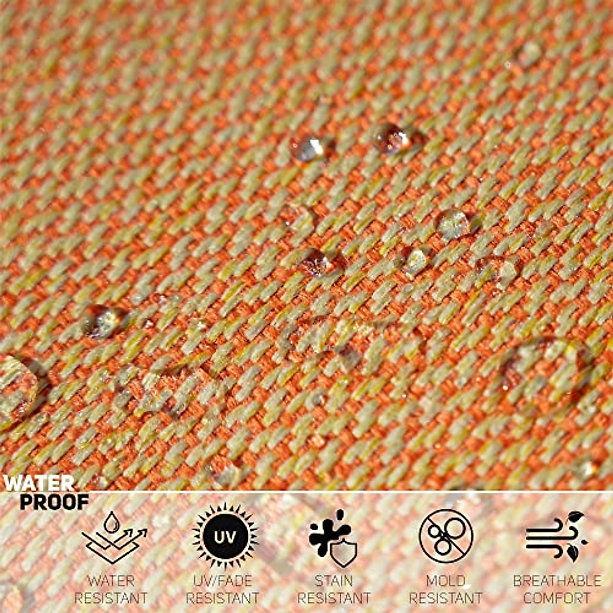 HPUK Outdoor Waterproof Throw Pillow Covers Pack of 2, 18x18 Inch Decorative Garden Cushion Covers for Patio Tent Balcony Bench Tent Couch Sofa, Solid Accent Pillow Covers, Yellow