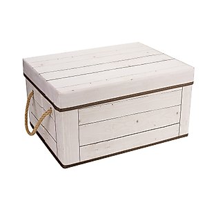Livememory Memory Box for Keepsake, Decorative Storage Box with Lids and Handles - L15.7 x W11.8 x H7.9 Inches (Not Made of Wood)