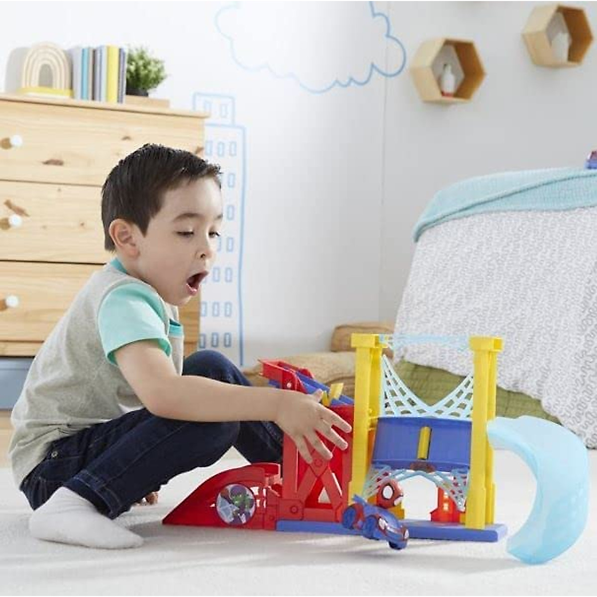 Marvel Spidey & His Amazing Friends Action Figures Superheroes + Villains (Choose Figure) (Web Squad City Chase Playset)