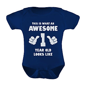 1st Birthday Outfit Boy Girl This is What an Awesome 1 Year Old Looks Like First Bday Baby Bodysuit 18M Navy