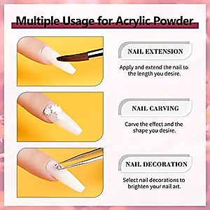 LanFo Acrylic Powder Set 12 Colors Acrylic Nail Powder Glitter Pink Red Purple Nail Acrylic Powder Professional Acrylic Nail Powder for Extension Carving Nail Kit Gifts No Nail Lamp Needed