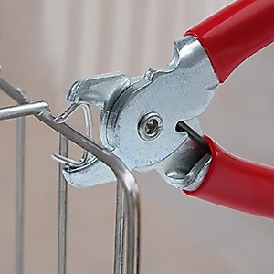 Straight Hog Ring Pliers Kit – Auto Upholstery Installation Tool for Bungee/Shock Cords/Animal Pet Cages/Bagging/Traps/Sausage Casing/Meat bags/Fencing/Railing by NIDAYE (Rings Not Included)