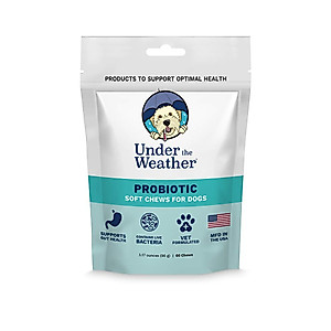 Under the Weather Pet Soft Dog Chew Supplements for Calming and Probiotics | Supports Relaxation and Normal Emotional Balance in Dogs (Probiotics, 60 Count)