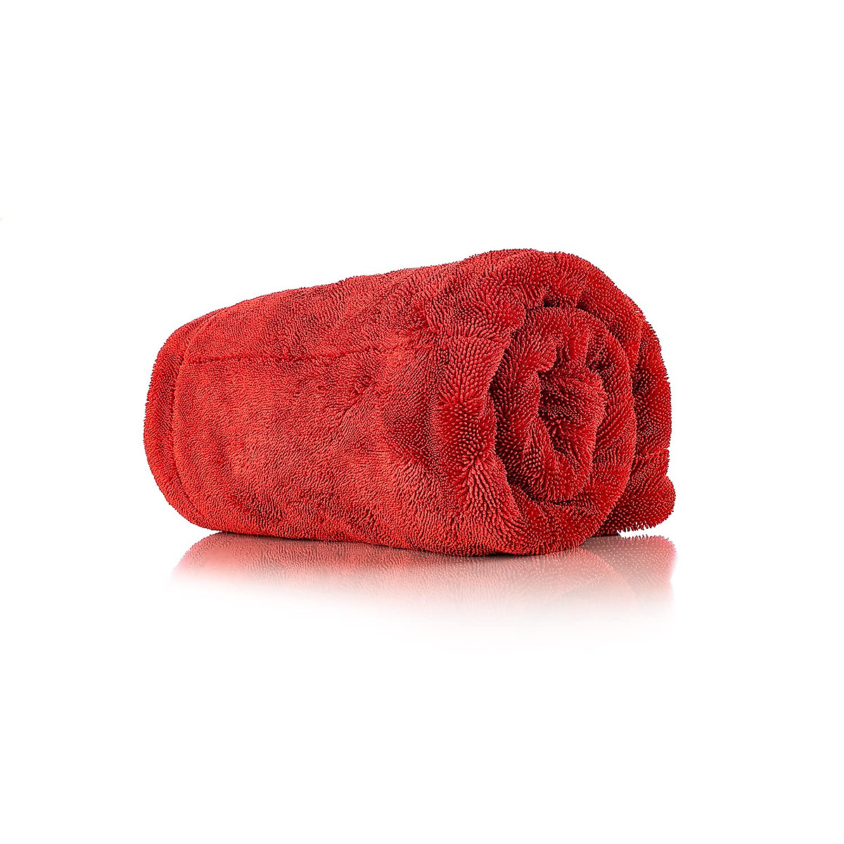 The Rag Company - The 1500 - Heavy Duty Microfiber Drying Towel; Perfect for Trucks, Commercial Vehicles, RVs, Boats, and More; Premium 70/30 Blend Twist Loop Design, 1500gsm, 30in x 30in, Red