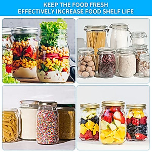 LIIGEMI Mason Jar Vacuum Sealer and Accessory Hose Compatible for FoodSaver Vacuum Sealer, Vacuum Sealing Kit for Wide-Mouth and Regular-Mouth Mason Jars,Canning Jar Sealer