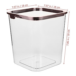 MAGICLULU Clear Trash Can Square Wastebasket Plastic Garbage Bin Transparent Rubbish Can Waste Container for Bedroom Kitchen Bathroom Home Office A