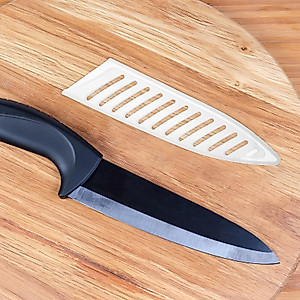 PATIKIL PP Safety Knife Cover Sleeves for 8" Chef Knife, 2 Pack Knives Edge Guard Blade Protector Universal Knife Sheath for Kitchen, White