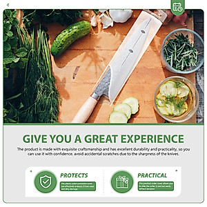 PACKOVE Plastic Knife Case Covers Sleeves: 4pcs Knives Guard Universal Sheath Blade Guards Protector for Bread Carving Chef Cleaver Kitchen Knife