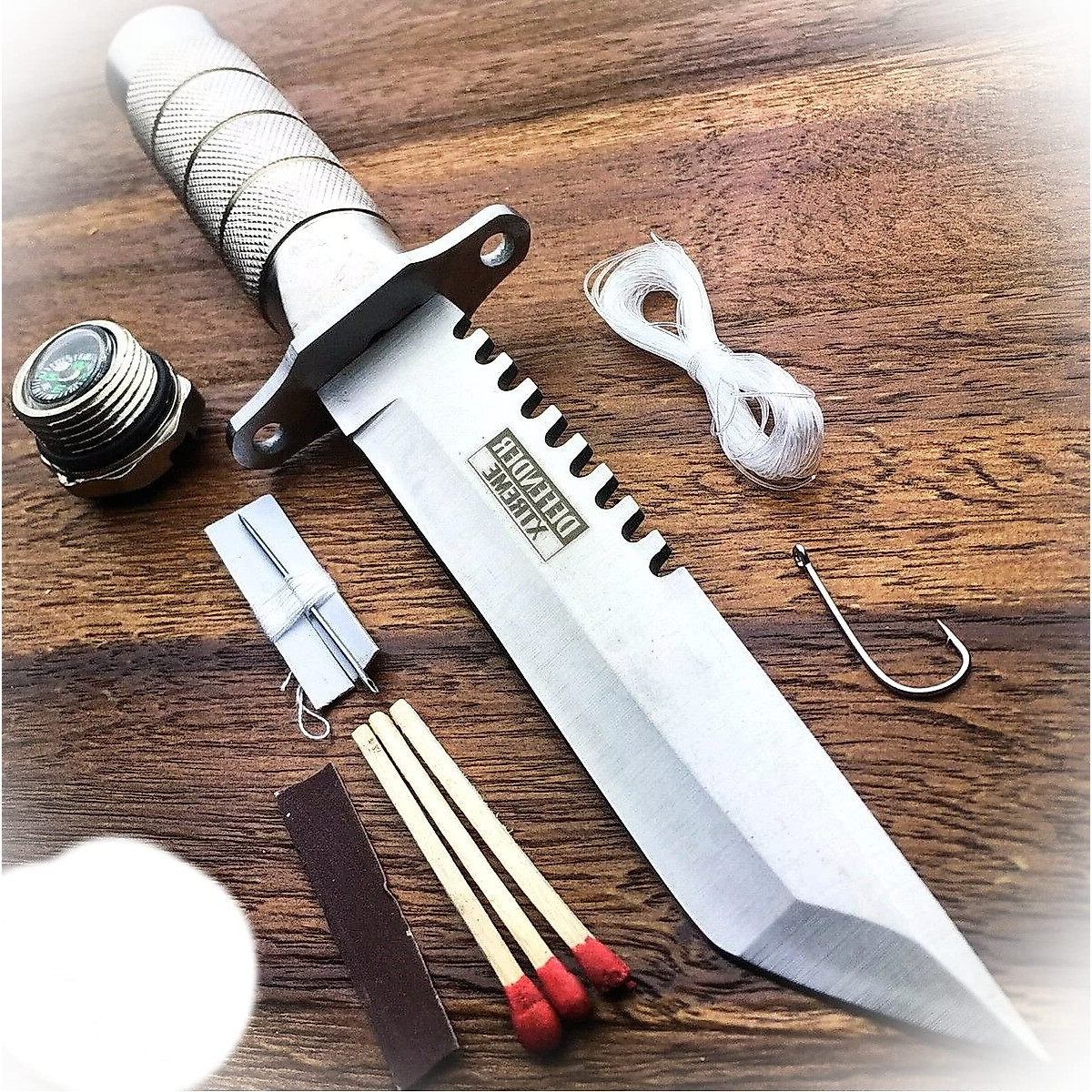 New 8.5" Tactical Fishing Hunting Knife w/ Sheath Survival Kit Bowie Camping Tool Camping Outdoor Pro Tactical Elite Knife BLDA-0446