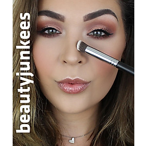 Kabuki Nose Contour Brush - Beauty Junkees Mini Flat Angle Contouring Makeup Brushes, Small Angled for Sculpting, Bronzer, Highlighter with Liquid Cream Powder Cosmetics, Dense, Vegan Synthetic