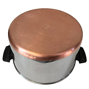 Vtg Revere Ware SS Copper Bottom 6qt Stockpot