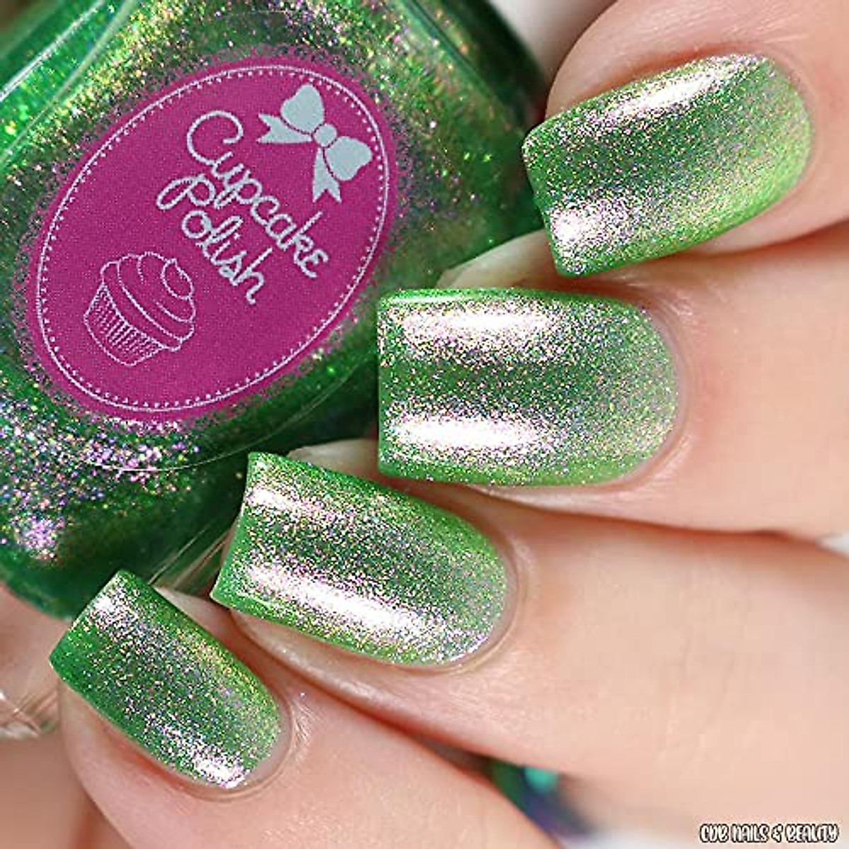Bermuda Triangle - Grass Green Shimmer Nail Polish by Cupcake Polish