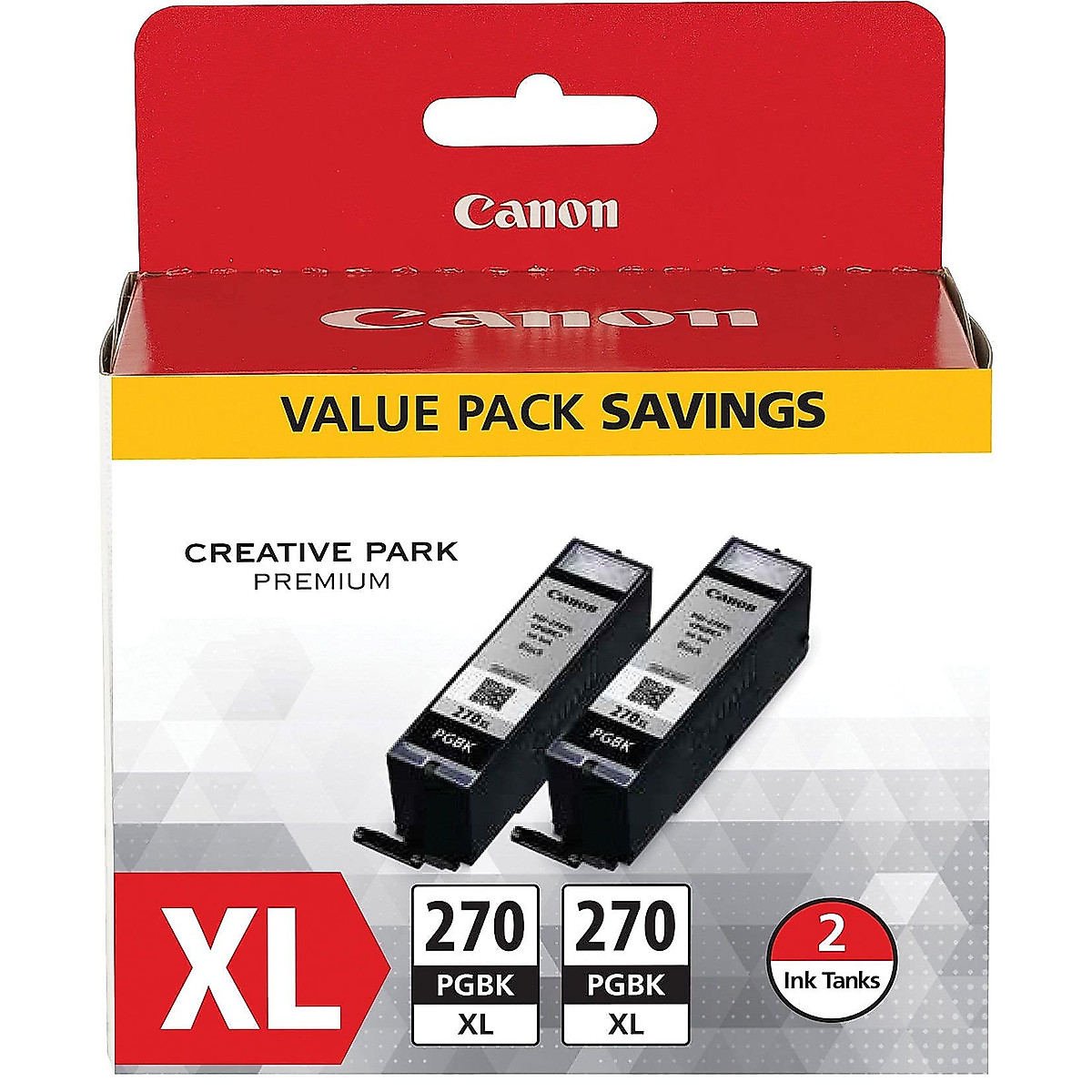 Canon PGI-270XL Black Twin Value Pack Compatible to MG6820, MG6821, MG6822, MG5720, MG5721, MG5722, MG7720, TS5020, TS6020, TS8020, TS9020