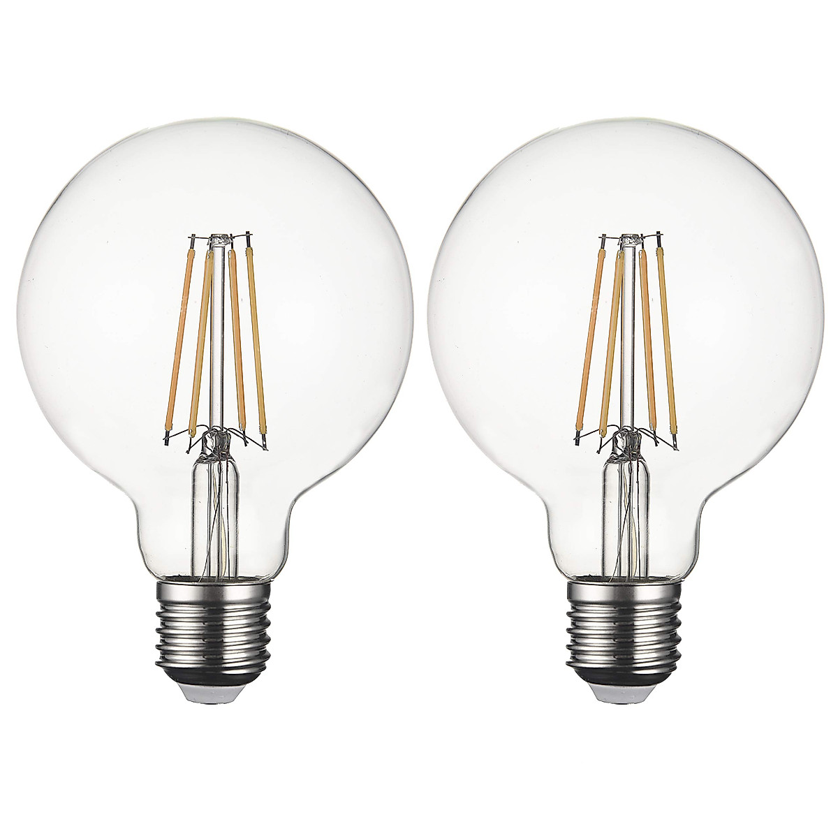 SD LUX Vintage Edison Light Bulb 8W 1000LM dimmable 100W Equivalent LED Bulb G30 Globe, Warm White 2700K E26 Medium Base, 2 pcs (2)