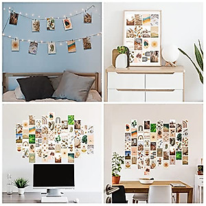 HappyStream 50pcs Wall Collage Kit Aesthetic Pictures. Photo Collage Kit, Bedroom Decor for Teen Girls, Boho Wall Décor, Dorm Photo Collection, Aesthetic Posters for Room (50pcs 4x6 inch)