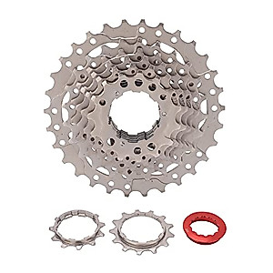 Raguso Bicycle Multiple Freewheel, Nickel Chrome Steel High Compatibility 8 Speed Bike Cassette Wheel for Road Bike