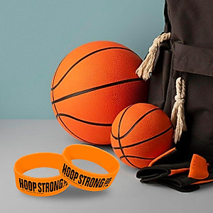 NBA Spalding Basketball Yellow Rubber Cuff Band Favors - 4" x 1", 6 Pieces - Perfect Party Giveaways