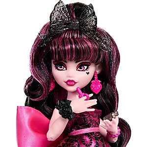 Monster High Monster Ball Doll, Draculaura in Party Dress with Themed Accessories Including Chocolate Fountain