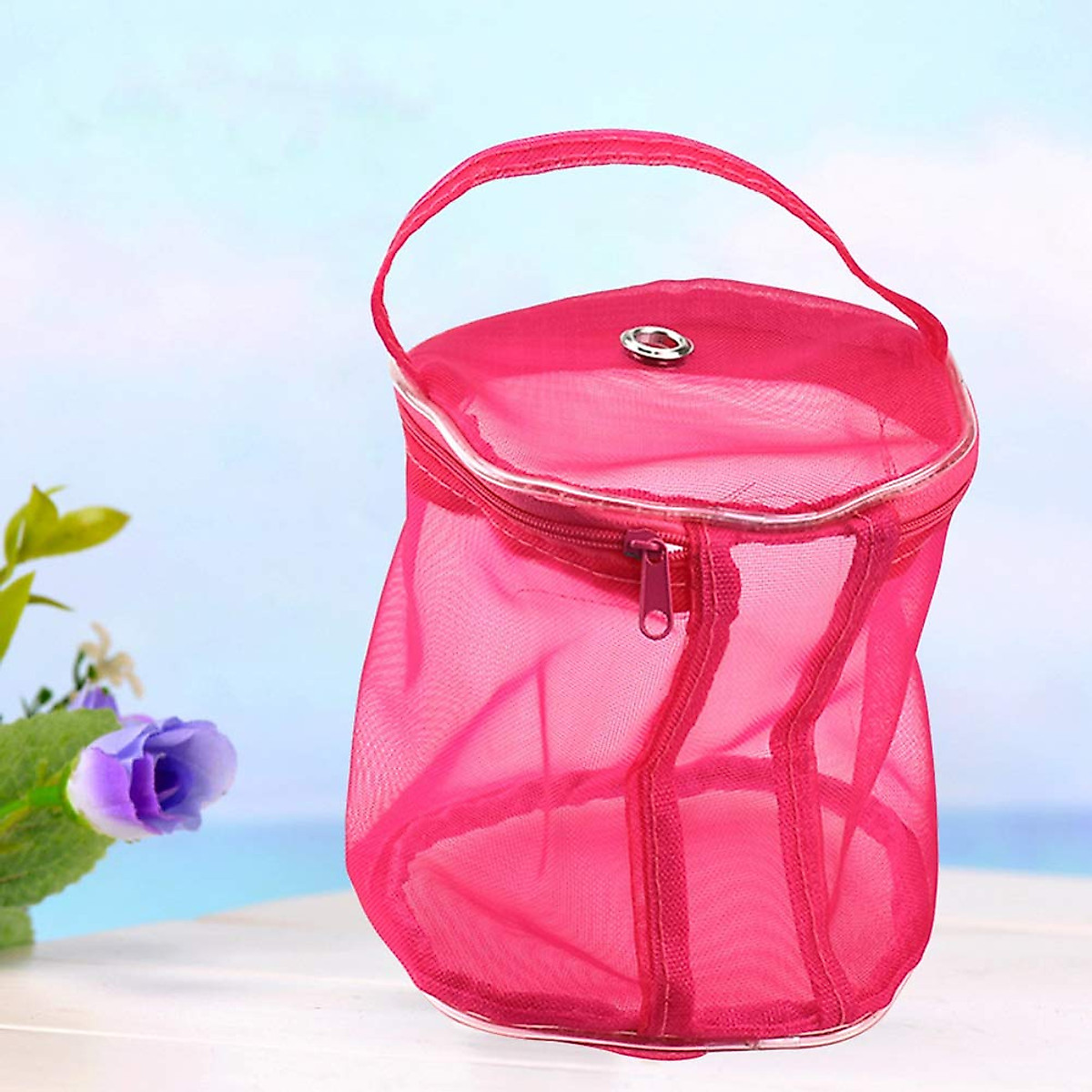 Ciieeo Portable Knitting Yarn Balls Accessories Storage Tote Bags Knitting Bag Yarn Mesh Container Empty Yarn Basket Mesh Storage Bag Knitting Yarn Bag Yarn Tote Crochet Organizer Travel