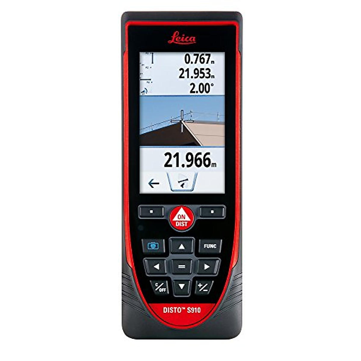 Leica DISTO S910 Pro Pack 984ft Range Laser Distance Measurer Pro Kit, Point to Point Measuring, Hard Case, TRI70 Tripod, FTA360S Adapter, Red/Black