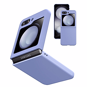 Foluu Slim Fit Case for Samsung Galaxy Z Flip 5 Case, Ultra Thin Matte PC with Non-Slip Grip Full Protection Protective Cover for Samsung Galaxy Z Flip5 5G 2023 (Purple)