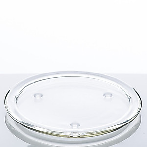 Richland 8" Glass Pillar Plate Set of 8 Candle Coaster Base