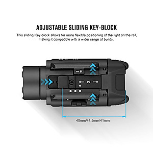 OLIGHT PL-3R Valkyrie Rechargeable Tactical Light, 1500 Lumens Rail-Mounted Weaponlight, LED Flashlight with Built-in Battery, Rail Locating Keys for 1913 Picatinny, GL Style, Black