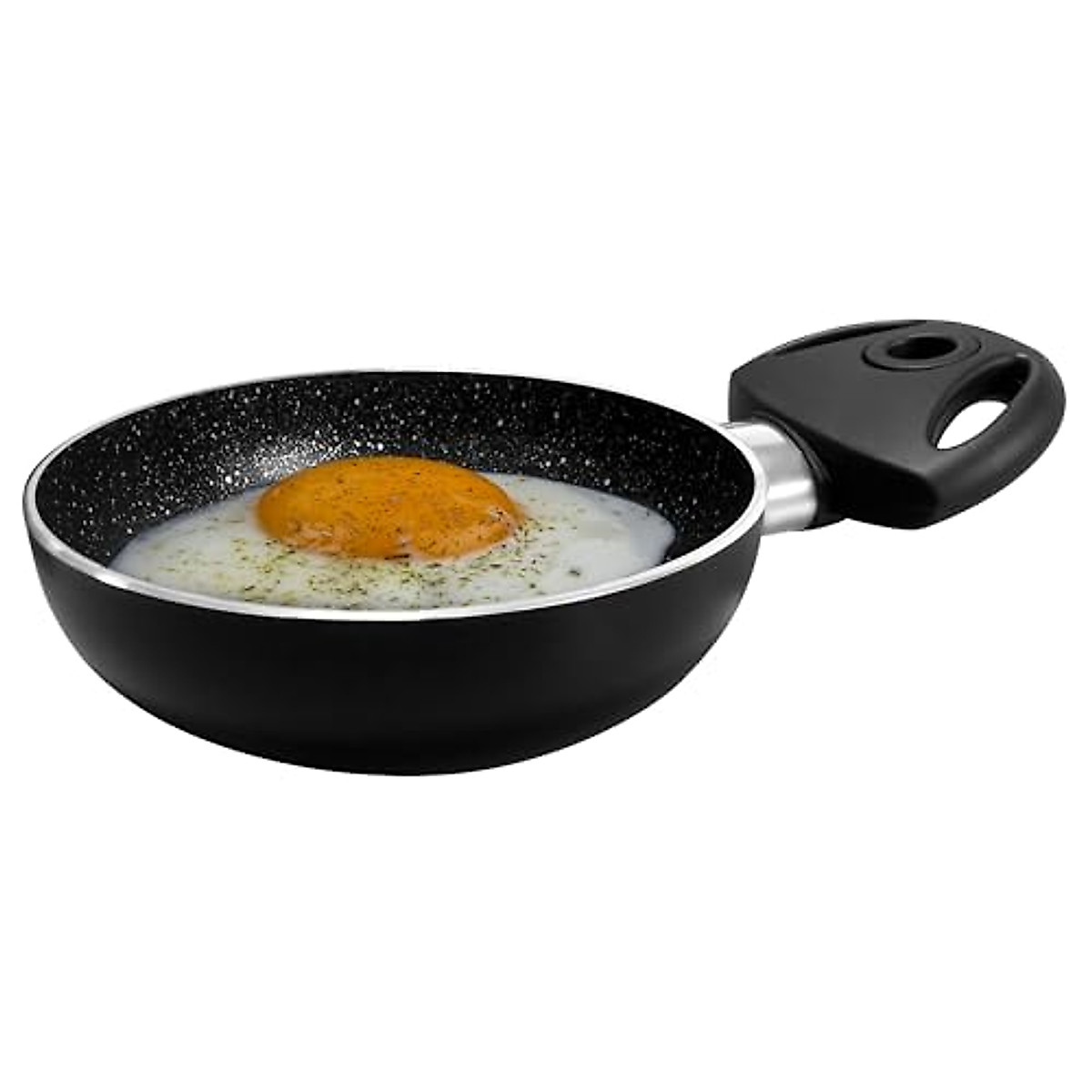 Pensofal Biostone Eggpan 1 Side Handle-Diameter 14 Cm, 0.6 Litres, Black
