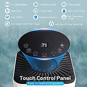 PETSITE Portable Air Conditioner 10000 BTU, 3 in 1 AC Cooling Unit with Air Cooler, Fan & Dehumidifier, LED Display & Remote Control, Cools up to 350 sq.ft