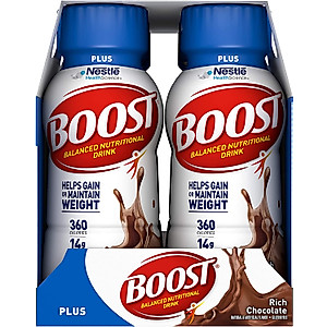 BOOST Plus Rich Chocolate Nutritional Drink, 8 Fl Oz, 6 Pack