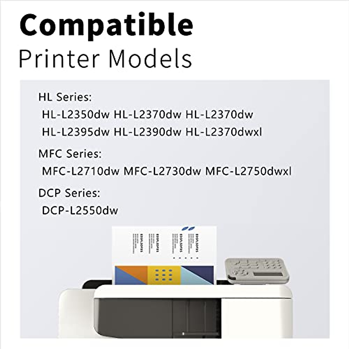 TN760 LemeroSuperx Compatible Toner Cartridges Replacement for Brother TN760 TN 760 TN730 Work for HL-L2350dw HL-L2370dw HL-L2370dw HL-L2395dw (Black, High Yield, 4 Pack)