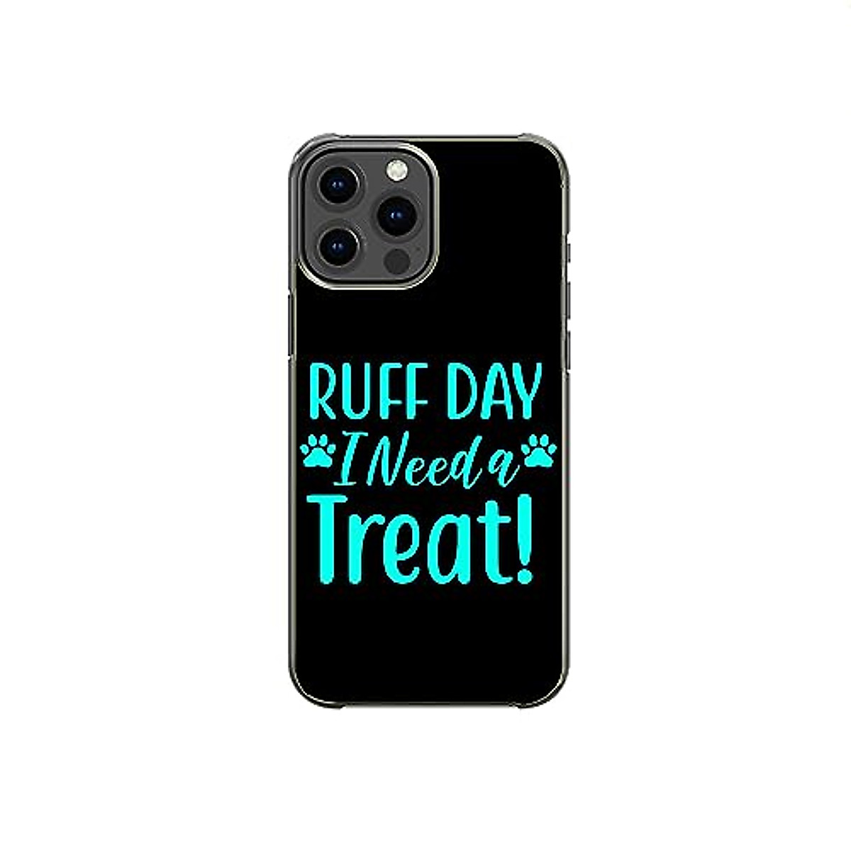Ruff Day I Need A Treat Sarcastic Funny Dog Lover Pattern Art Design Anti-Fall and Shockproof Gift iPhone Case (iPhone XR)