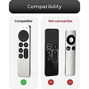 TotalMount Air Rim Case for Apple TV Remotes – Slim, Hybrid Apple TV Remote Case with Ultimate Drop Protection – Black Perimeter Cover & Clear Back