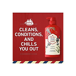 Old Spice 2 in 1 Shampoo and Conditioner, Relax with Lavender Scent, 21.9 Ounce Pump Bottle (Pack of 2)