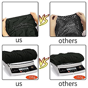 Double Couple 3pcs Winter Beanie Hat Scarf and Touch Screen Gloves Set for Women Knit Hat with Faux Fur Ball Scarves Glove