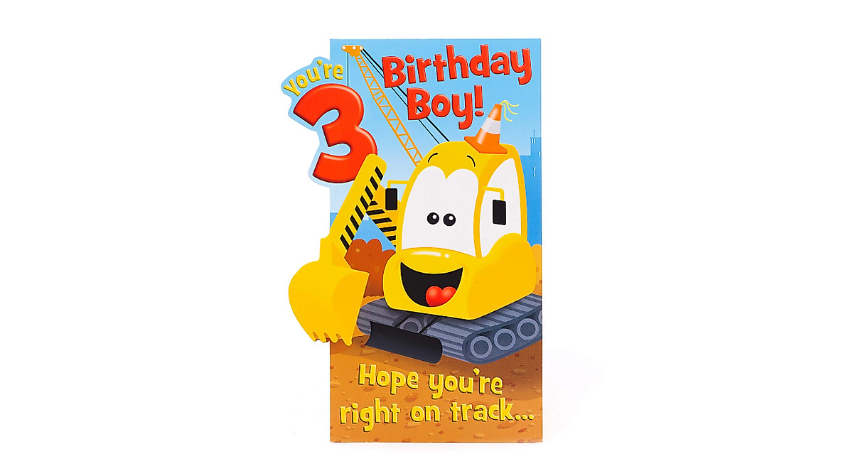 Disney Digger 3rd Birthday Card for Kids - Fun & Festive