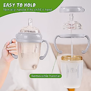 haakaa Weighted Straw Trainer Cup with Cap 8 oz, 6m+ Learner Cup, Baby Straw Cup Sippy Cup with Straw