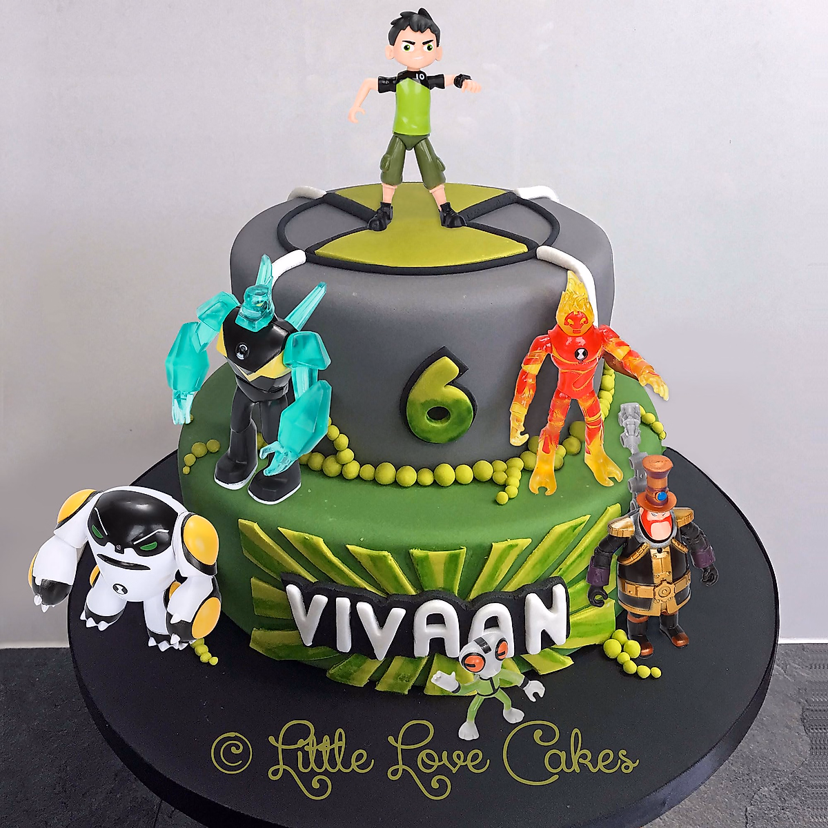 Figures Based on Ben Action Figures - 9PCS Toys Anime Character Figurines with Cake Toppers, Alien Hero Themed Party Decor Birthday Party Cake Decoration Supplies