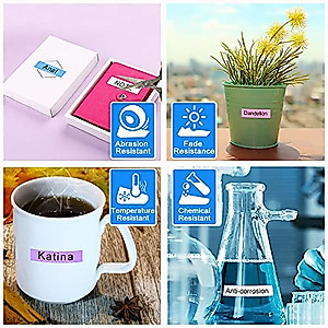 4 Pack P Touch Tape,Replacement for Brother TZe TZ Label Tape 12mm 0.47 Laminated Tape Tze 231 MQF31 MQE31 MQ531 White/Purple/Pink/Blue for P-Touch PT-H110 D210 PTD600 PT-D450