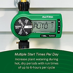 Rain Bird 1ZEHTMR Professional Grade Electronic Digital Hose End Timer/Controller, One Zone/Station, Battery Operated