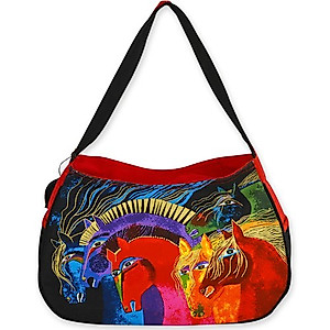 Laurel Burch Wild Horses of Fire Medium Hobo Tote