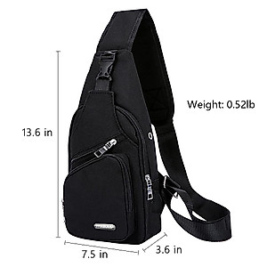 PHABULS Men's Faux Leather mens sling bag for men with USB Charging Port for Travel, Hiking,Cycling (Brown-pu)